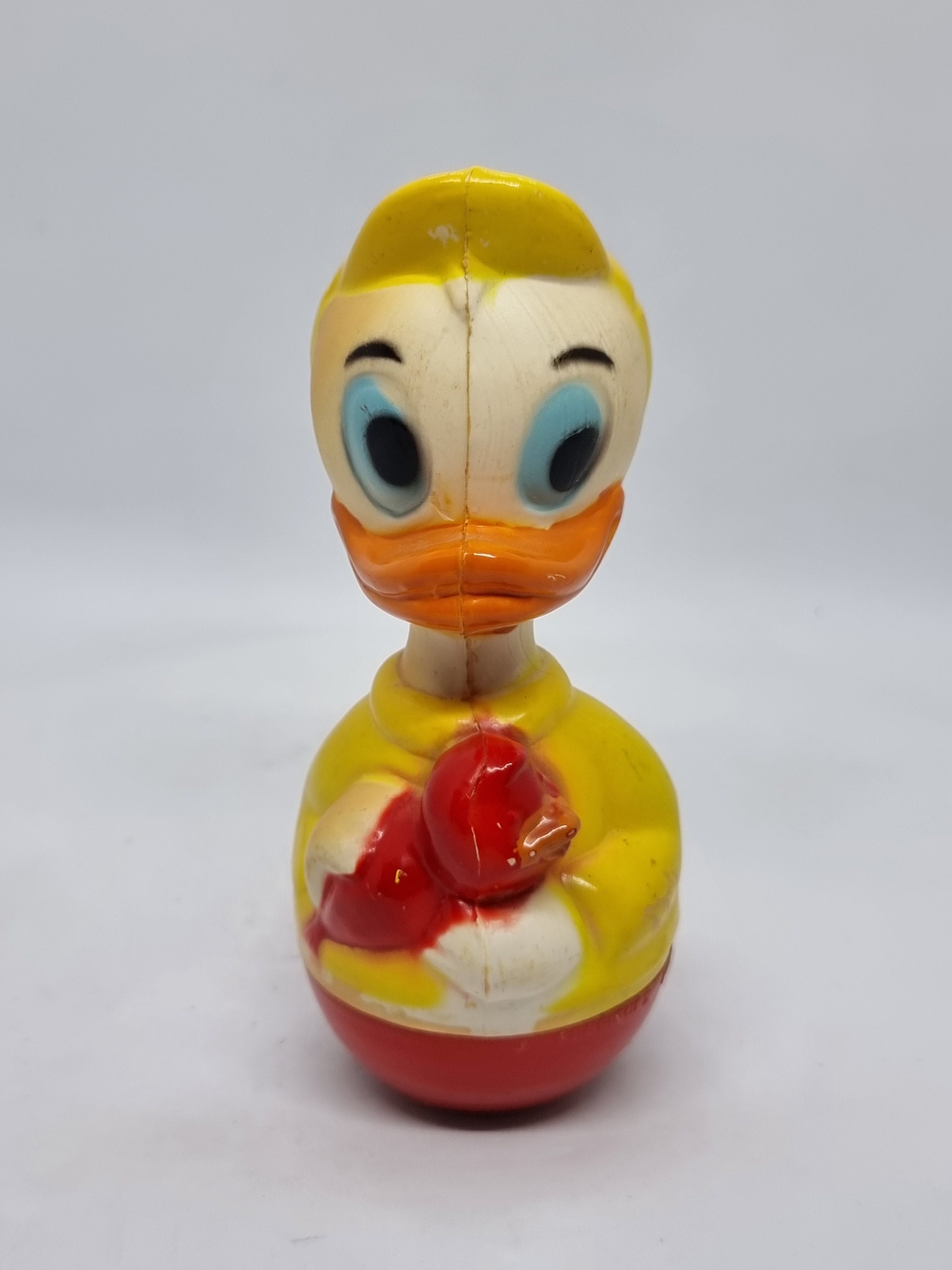 Vintage Disney Donald Duck Weeble Wobble Roly Poly Toy Made - Etsy