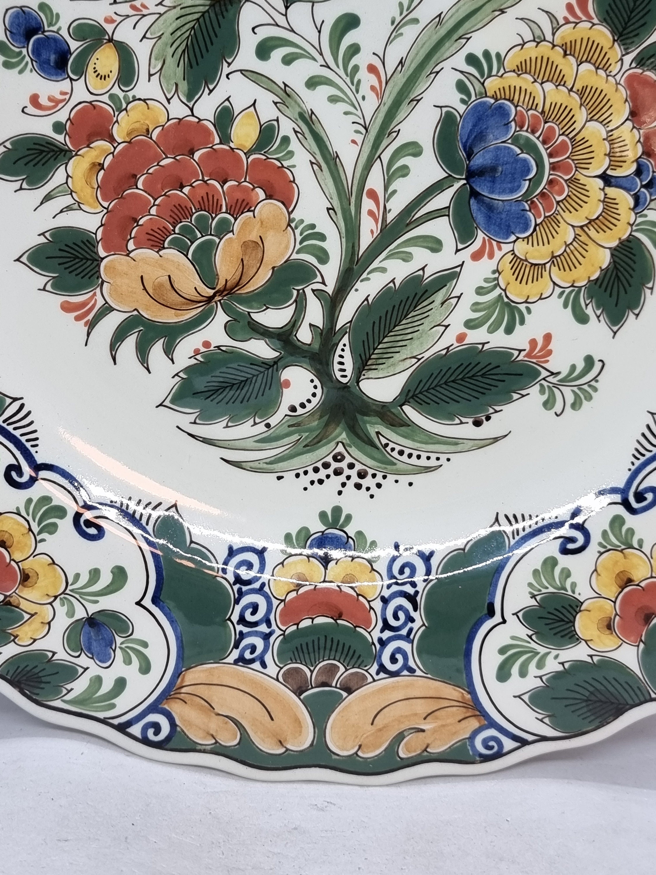 Vintage Delfts Polychrome Wall Plate / Plaque Made by Royal - Etsy