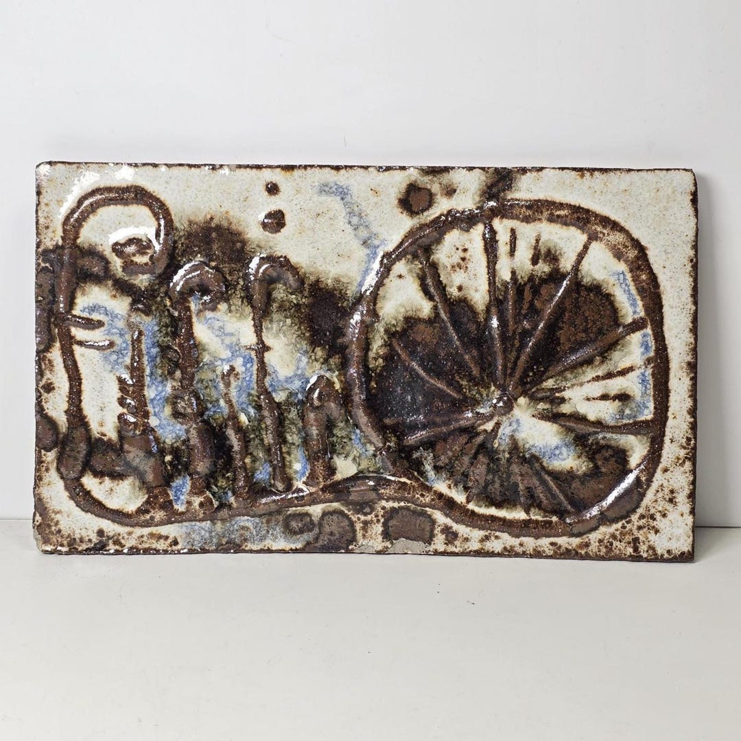 Vintage Danish Ceramic Wall Plaque | Made in Denmark | - Etsy