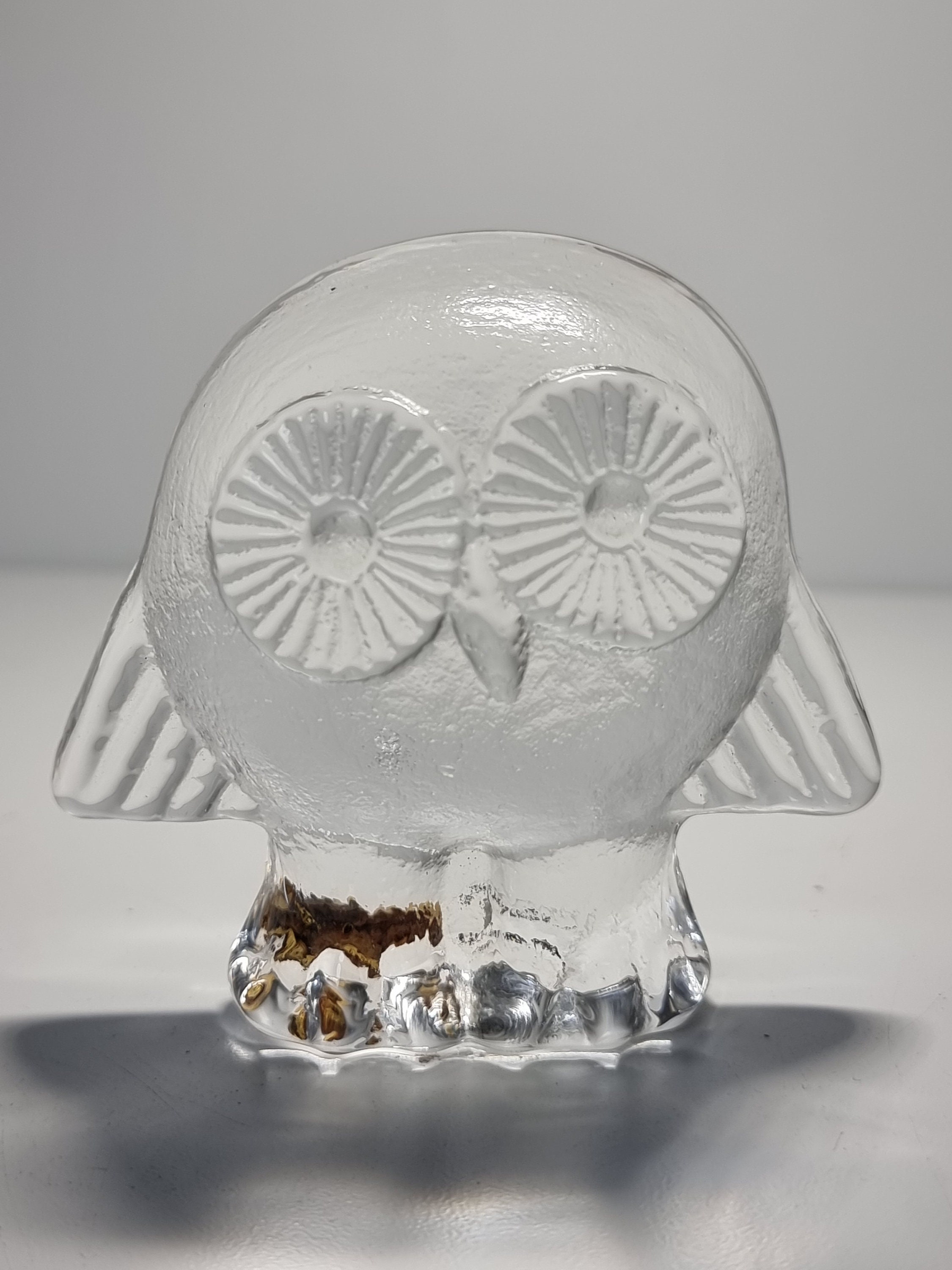 Collectible Glass Owl Paperweight by Lisa Larson Royal Krona - Etsy