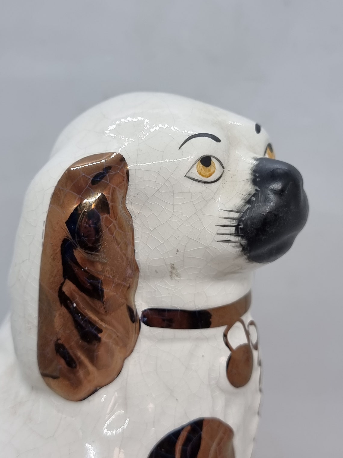 Antique Victorian Staffordshire Dog Figurine | Made in England | - Etsy