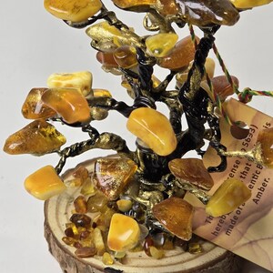 Handmade Natural Baltic Amber Tree on Wooden Base - Etsy