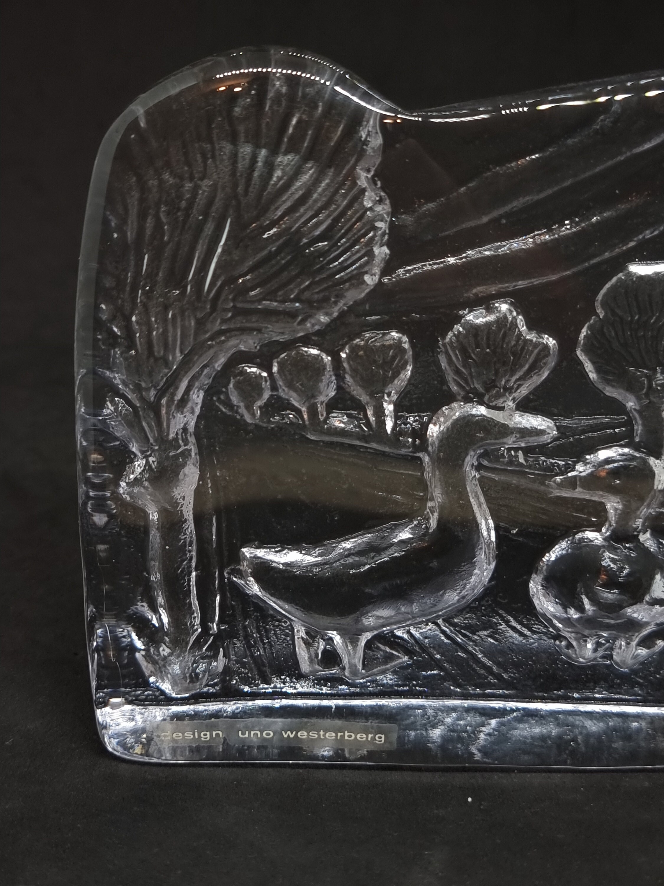 Vintage pukeberg Glass Paperweight Made in - Etsy