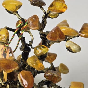 Handmade Natural Baltic Amber Tree on Wooden Base - Etsy