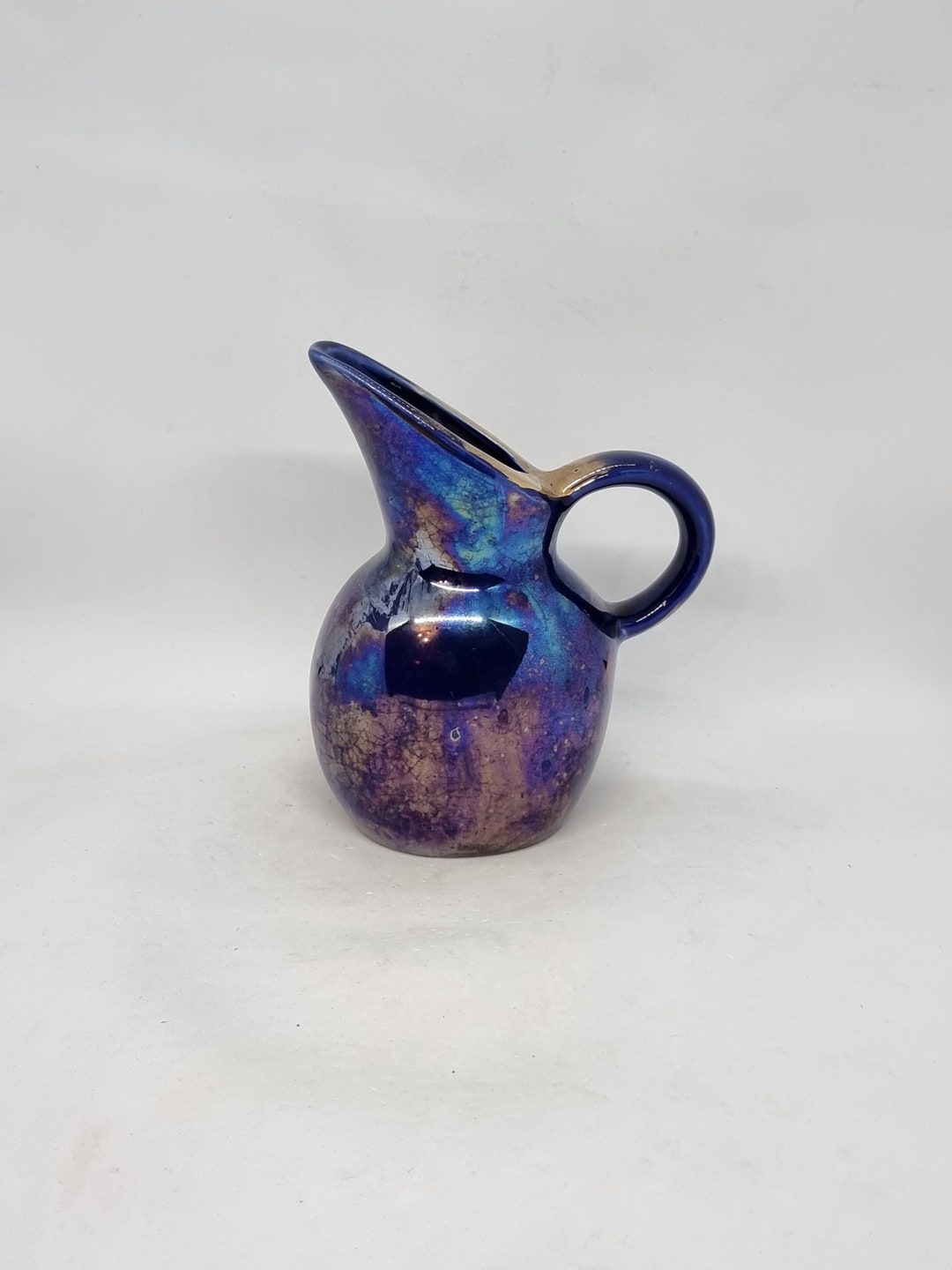 Vintage Blue Vase / Pitcher | Made in England | - Etsy