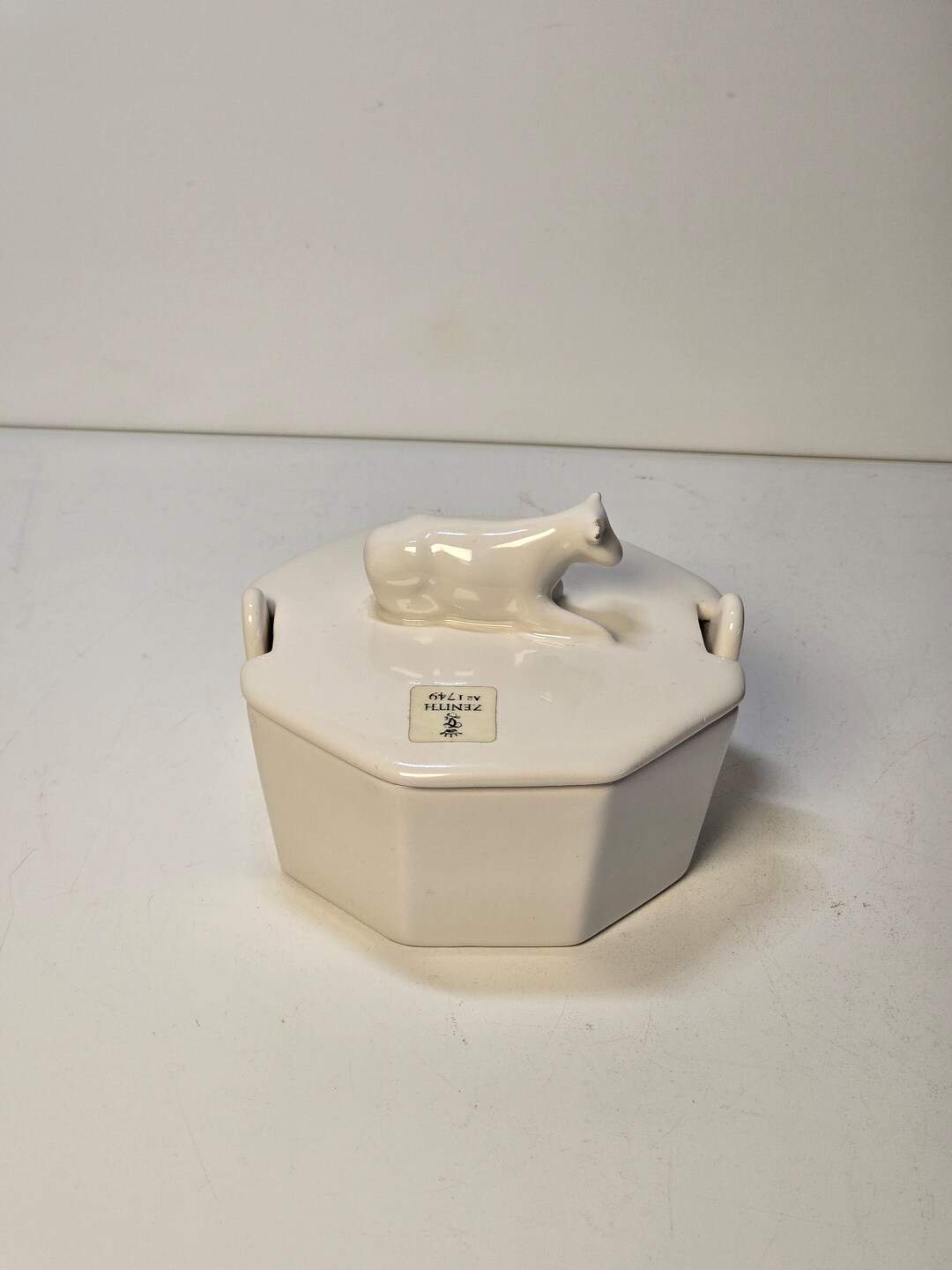 Vintage Dutch Zenith Ceramic Butter Dish With Cow Lid - Made in Holland ...