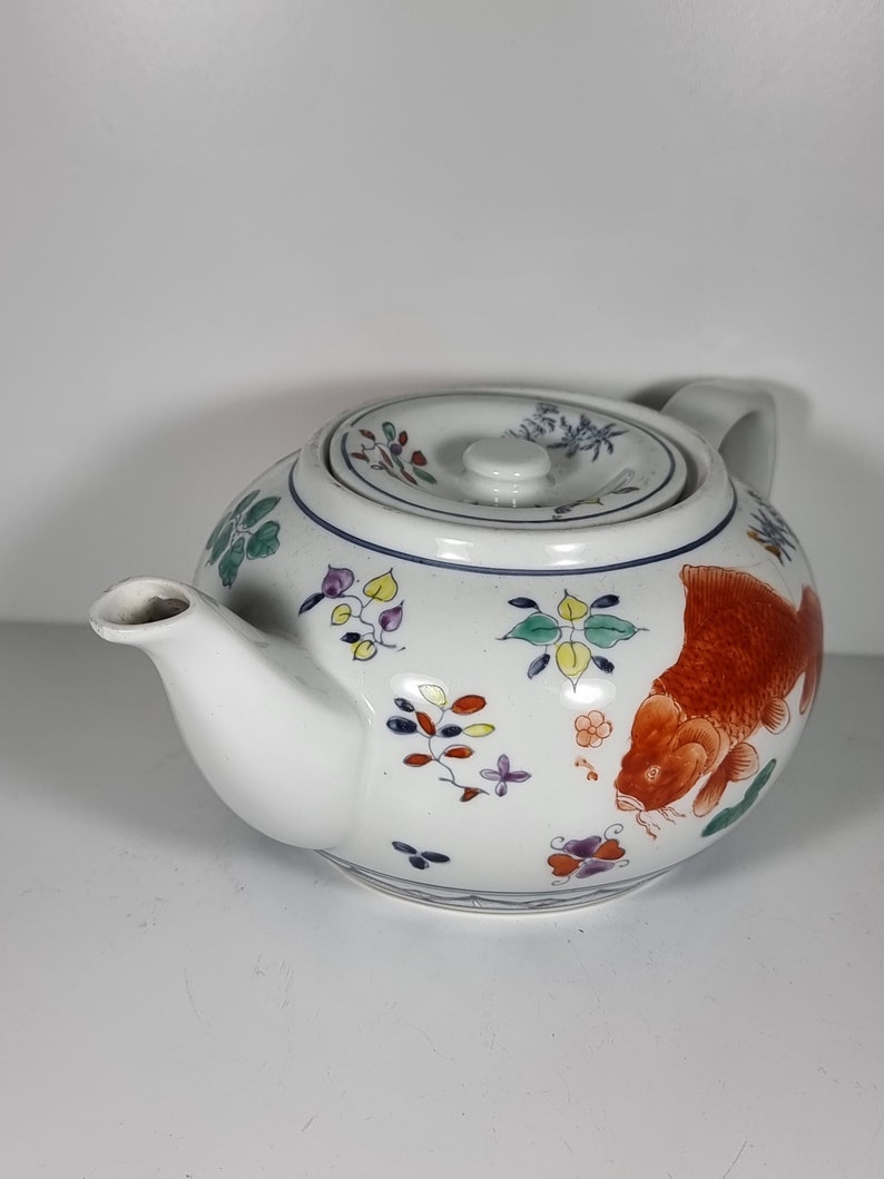 Vintage Porcelain Handpainted Teapot Made in China - Etsy