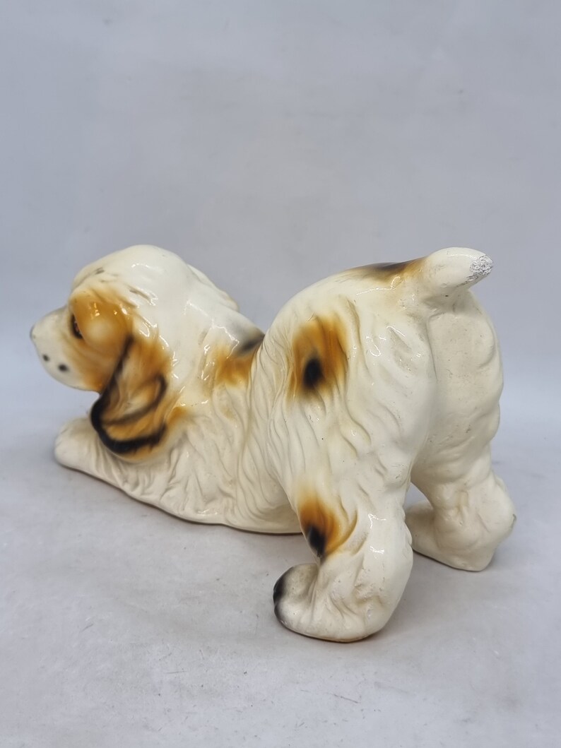 Vintage Heavy Ceramic Dog Figurine - Etsy