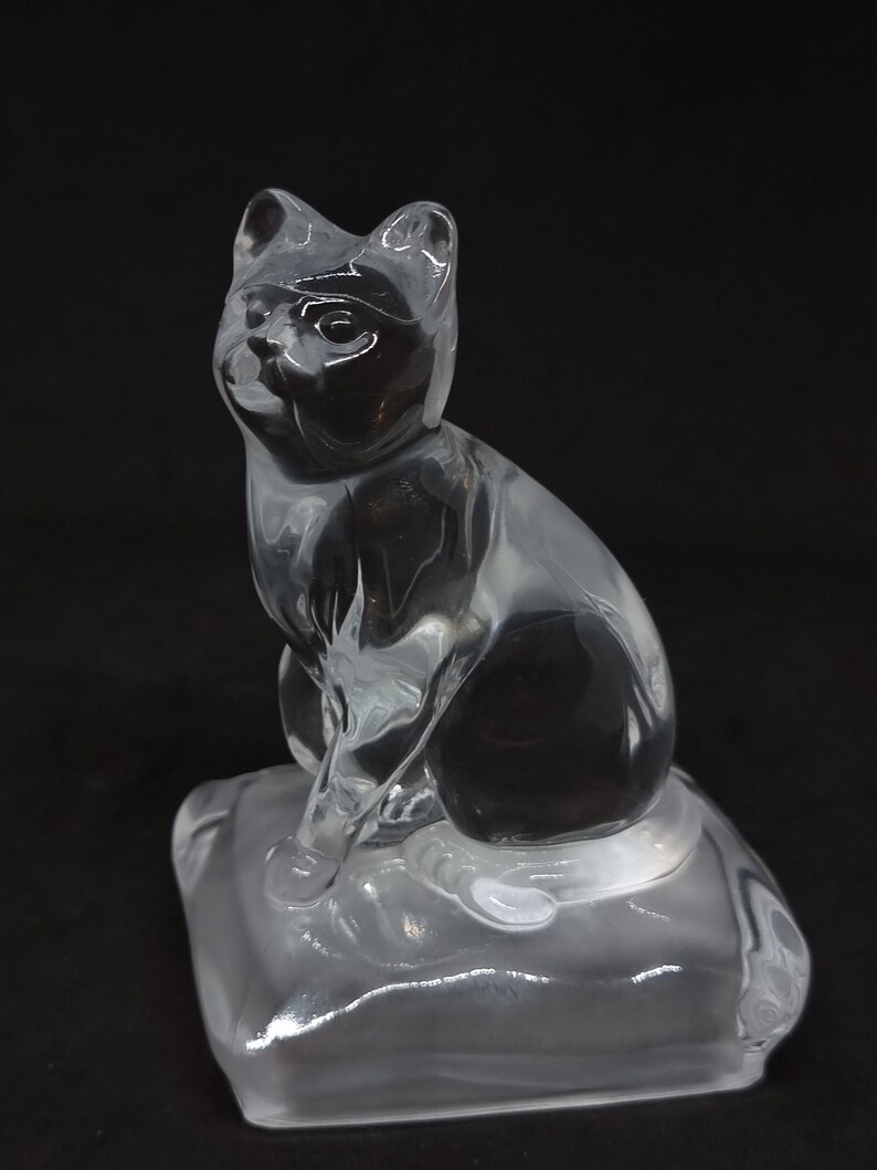 Cristal D'arques Crystal Cat Figurine Made in France - Etsy