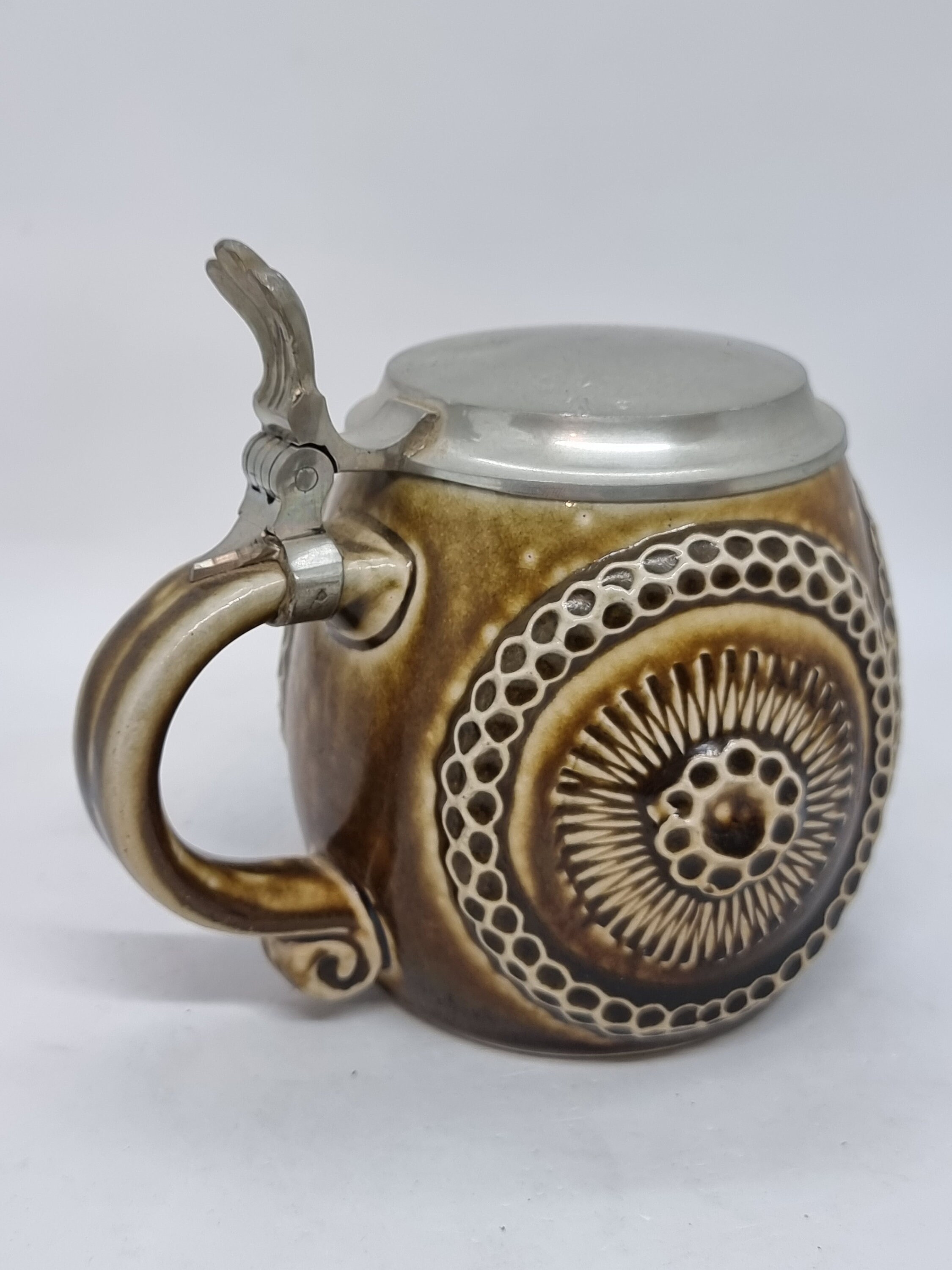 Salt Glazed Brown echte Salzglasur German Ceramic Beer Stein Made in ...