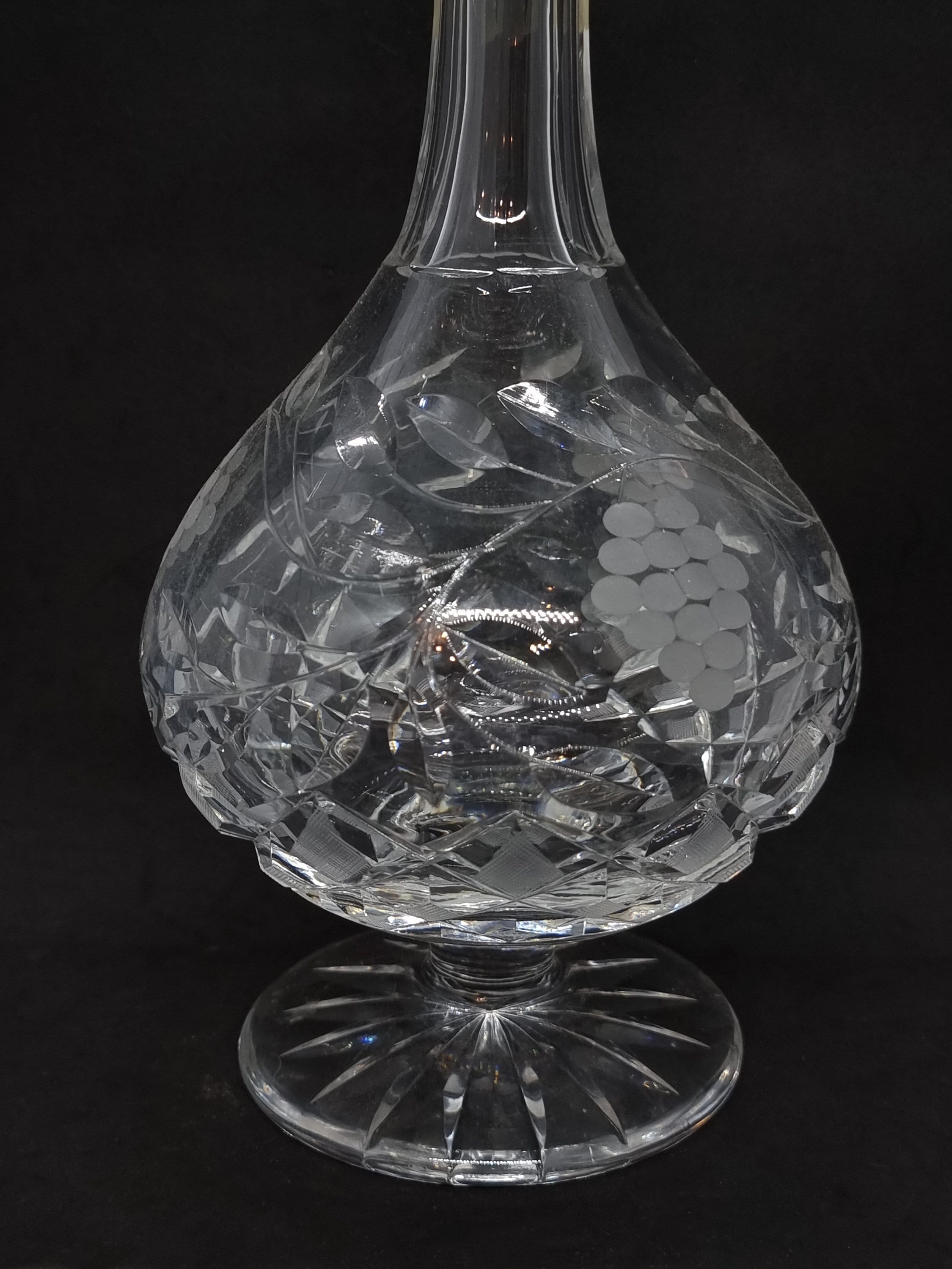 Vintage Crystal Glass Wine Decanter/carafe | - Etsy