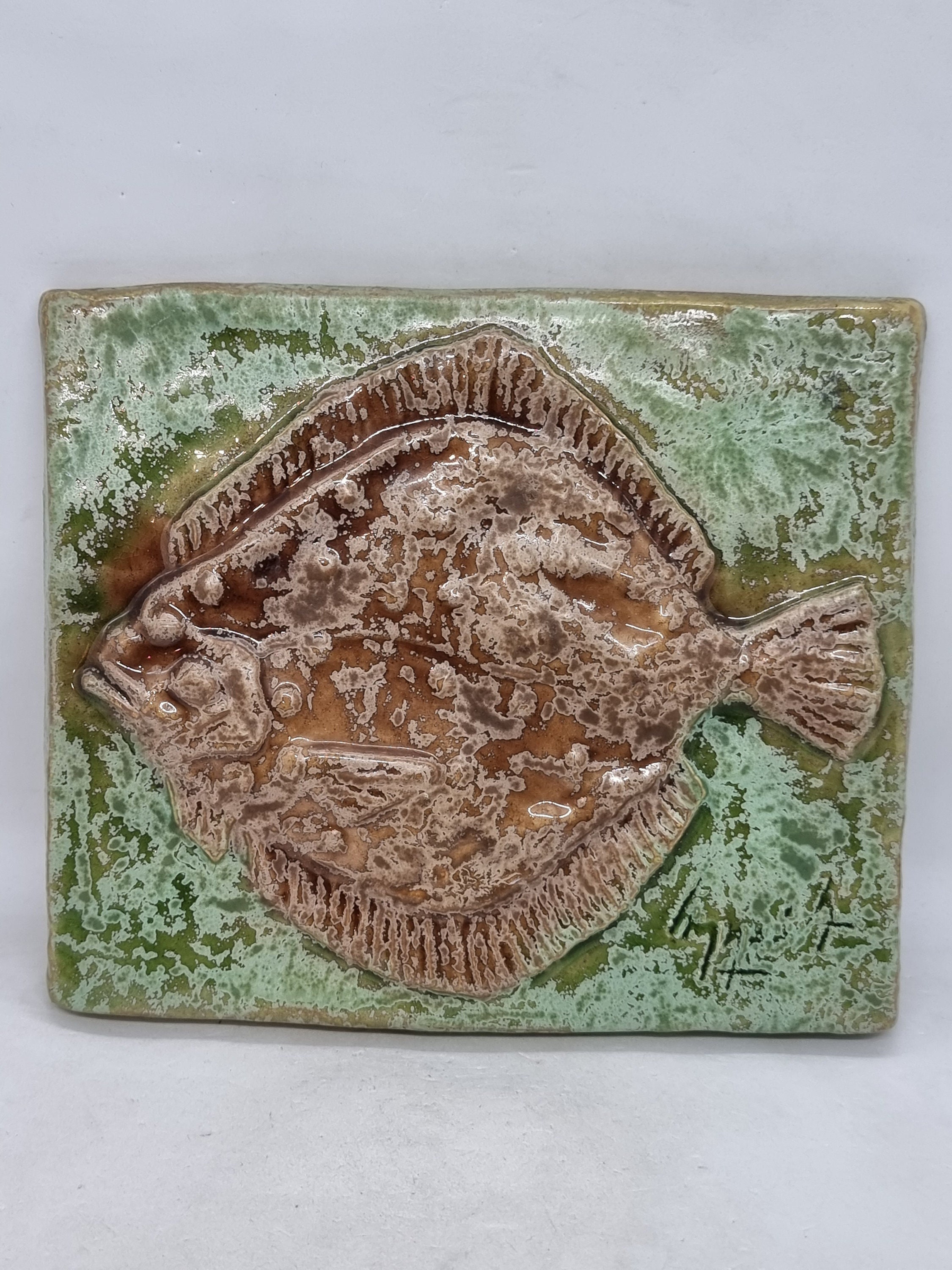 Råå Keramikverkstad Ceramic Engqvist Wall Plaque - Fish | Keramik Tile ...