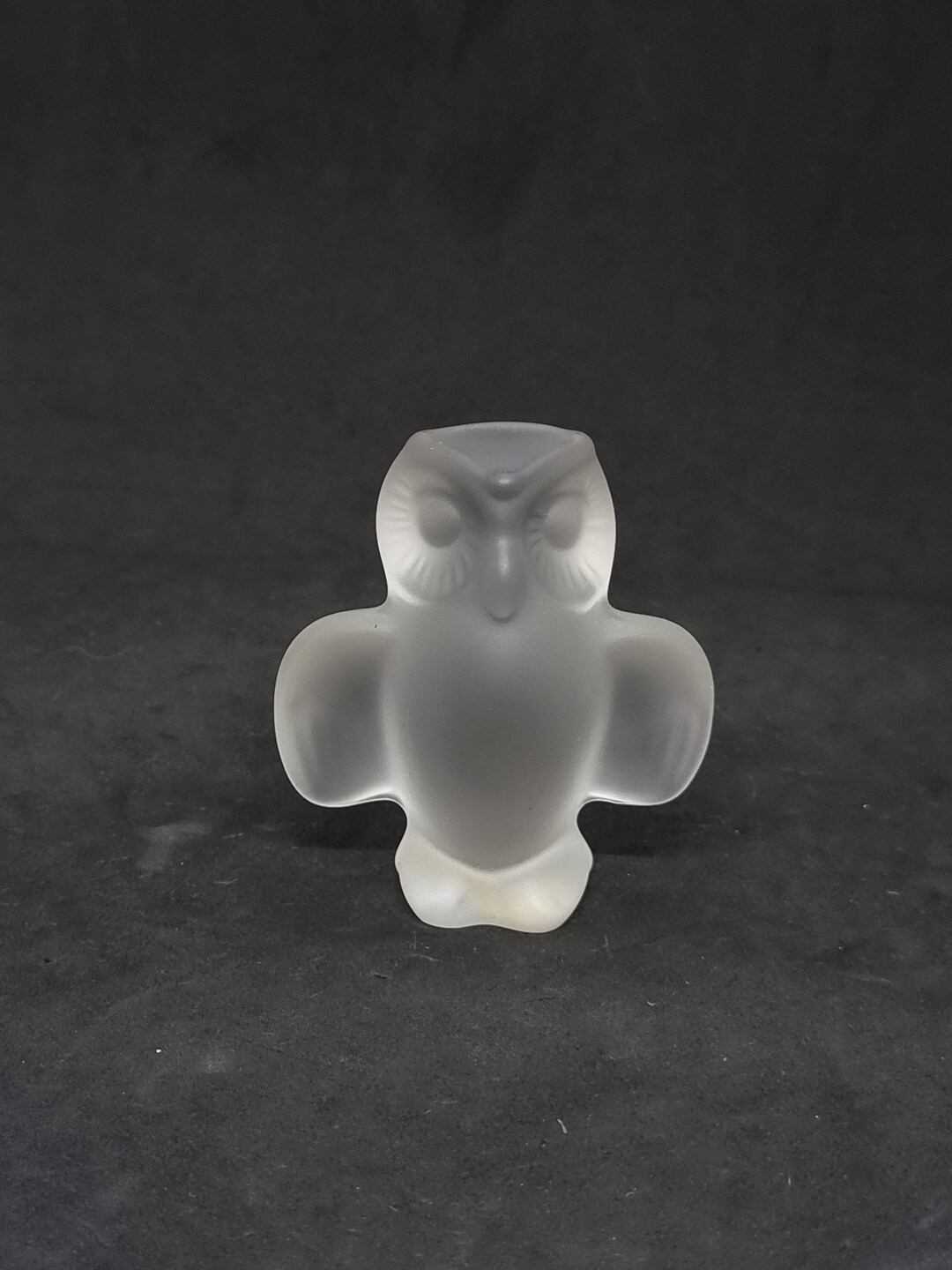 Vintage Frosted Crystal Glass Owl Figurine | Made in Sweden | - Etsy