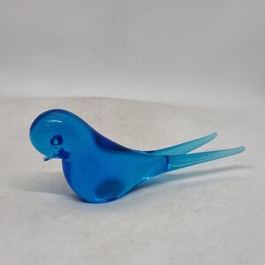 Vintage Crystal Glass Blue Bird Figurine | Made in Sweden | - Etsy