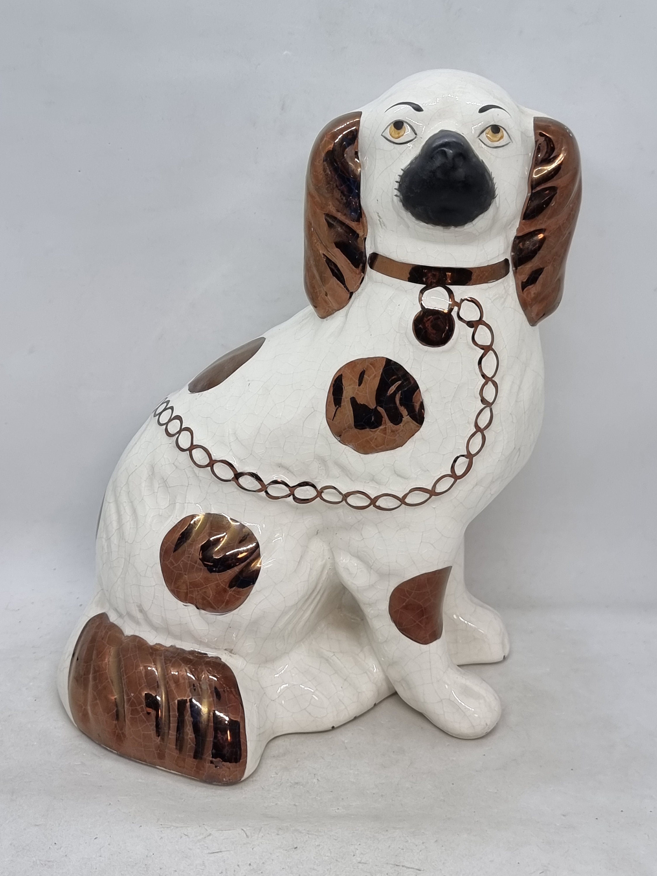 Antique Victorian Staffordshire Dog Figurine | Made in England | - Etsy