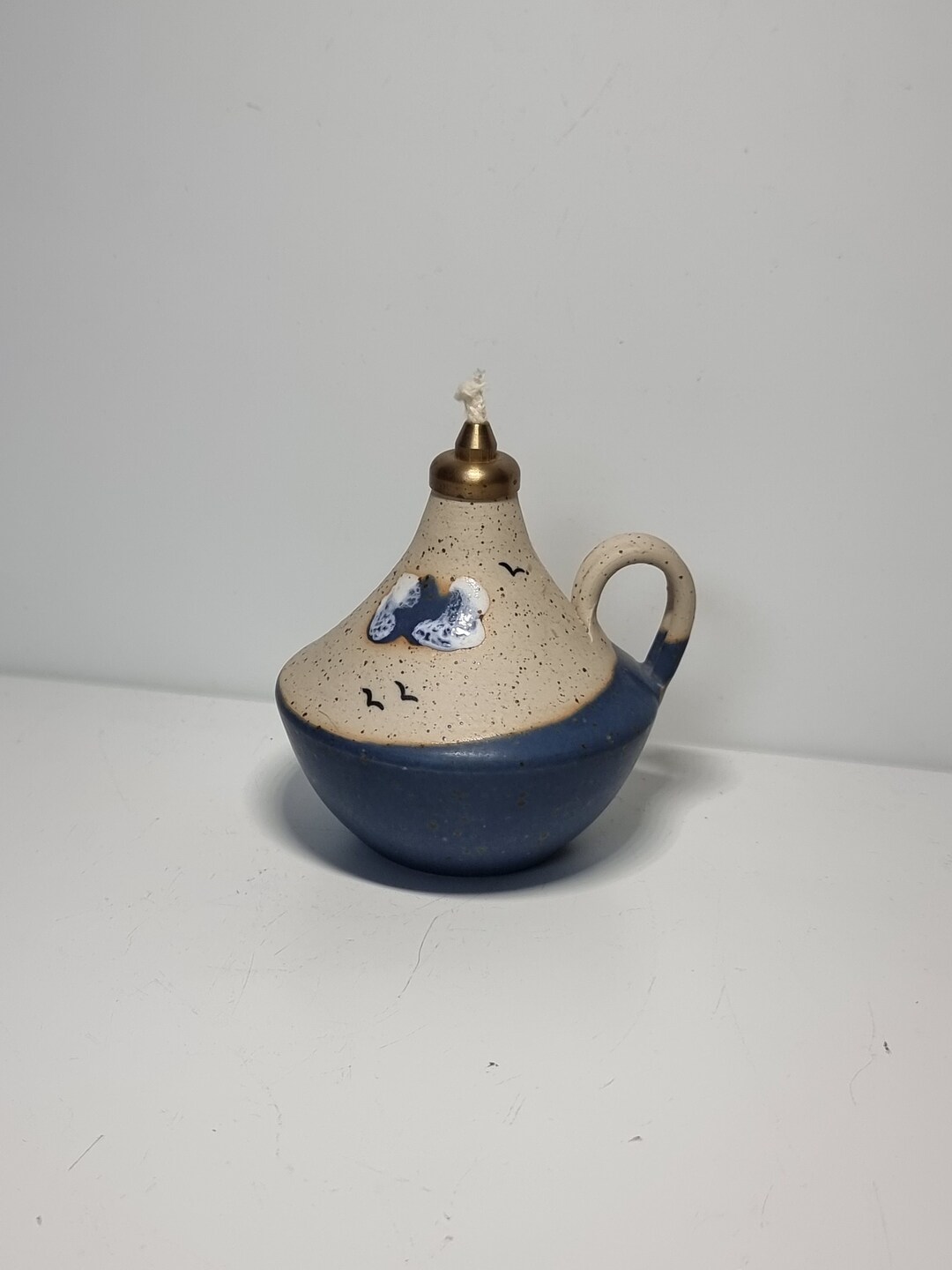 Vintage Handmade Ceramic Oil Lamp | Made in Sweden | - Etsy