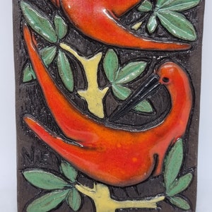 Vintage Ninnie Forsgren 1960s Ceramic Wall Plaque Handmade - Etsy