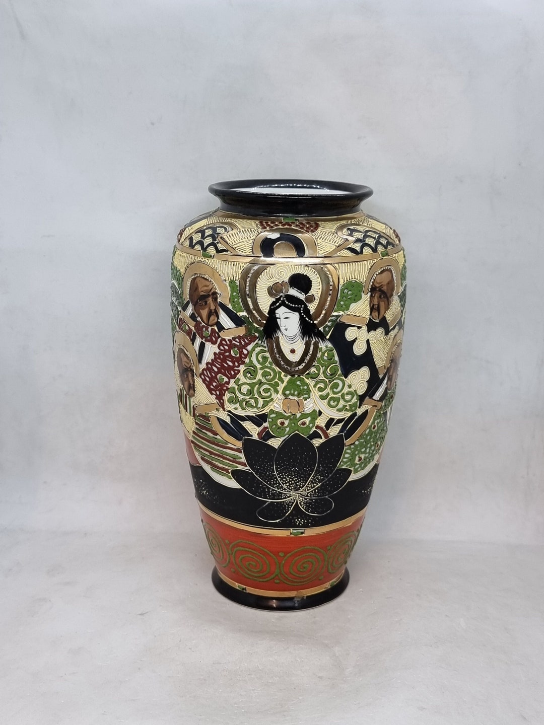 Hand Painted "satsuma" Vase | Made in Japan | - Etsy