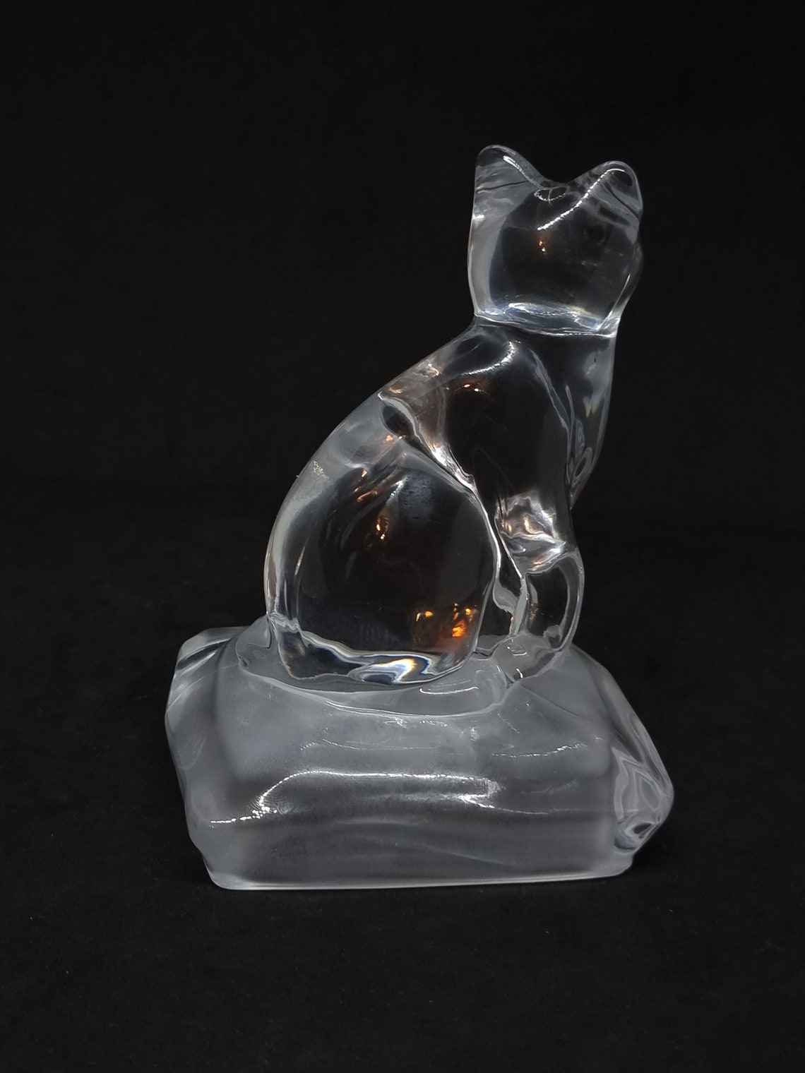 Cristal D'arques Crystal Cat Figurine Made in France - Etsy