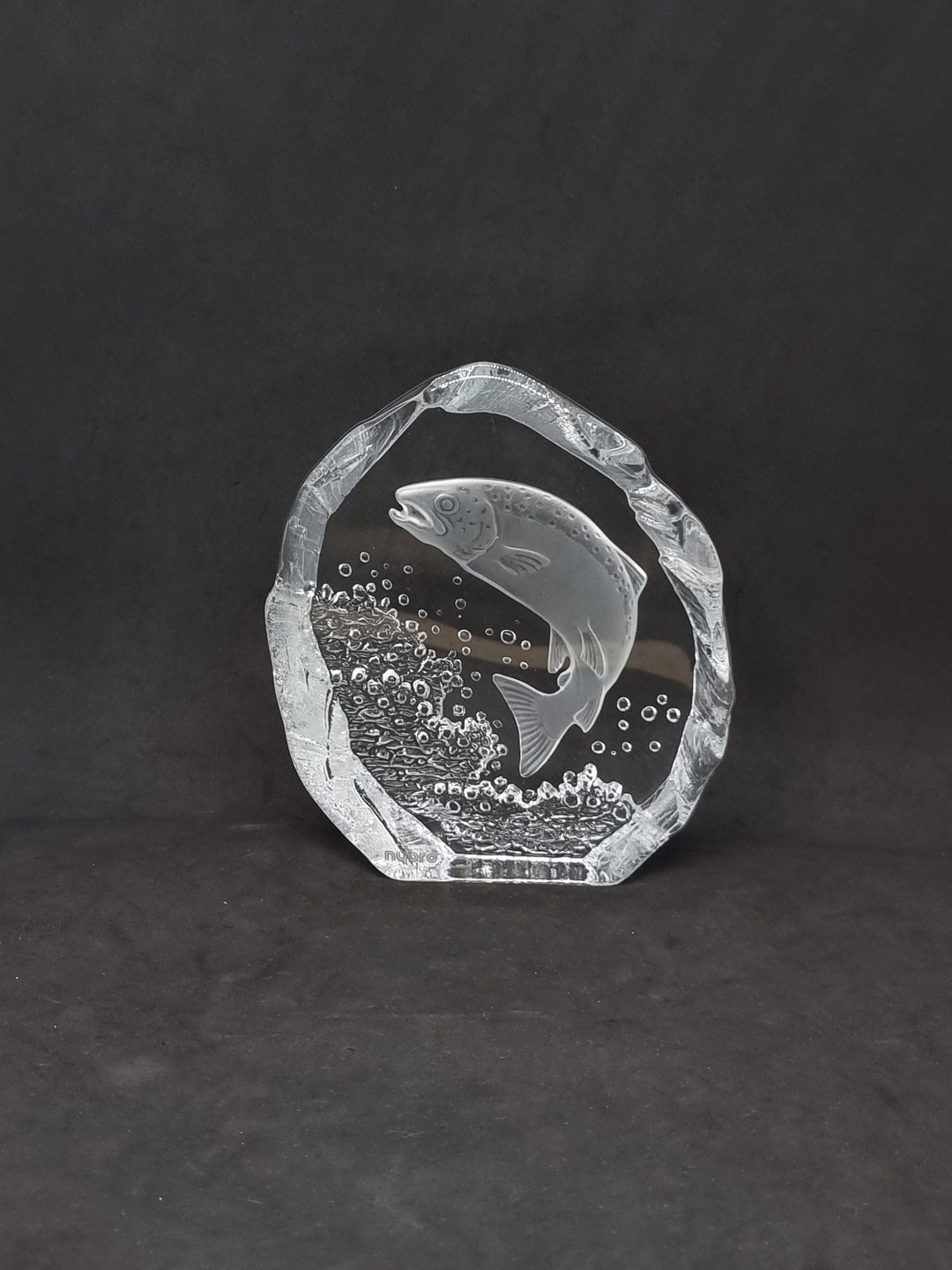 Vintage "nybro" Sweden Crystal Glass Paperweight Sculpture | - Etsy