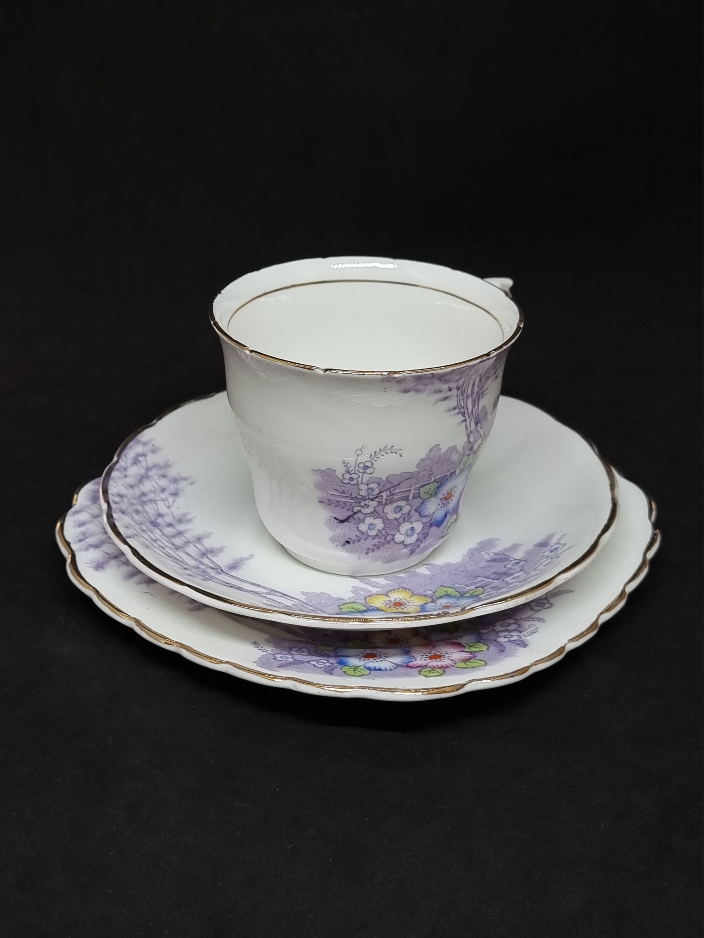 Vintage Colclough China Made in Longton England Tea Cup and Saucers ...