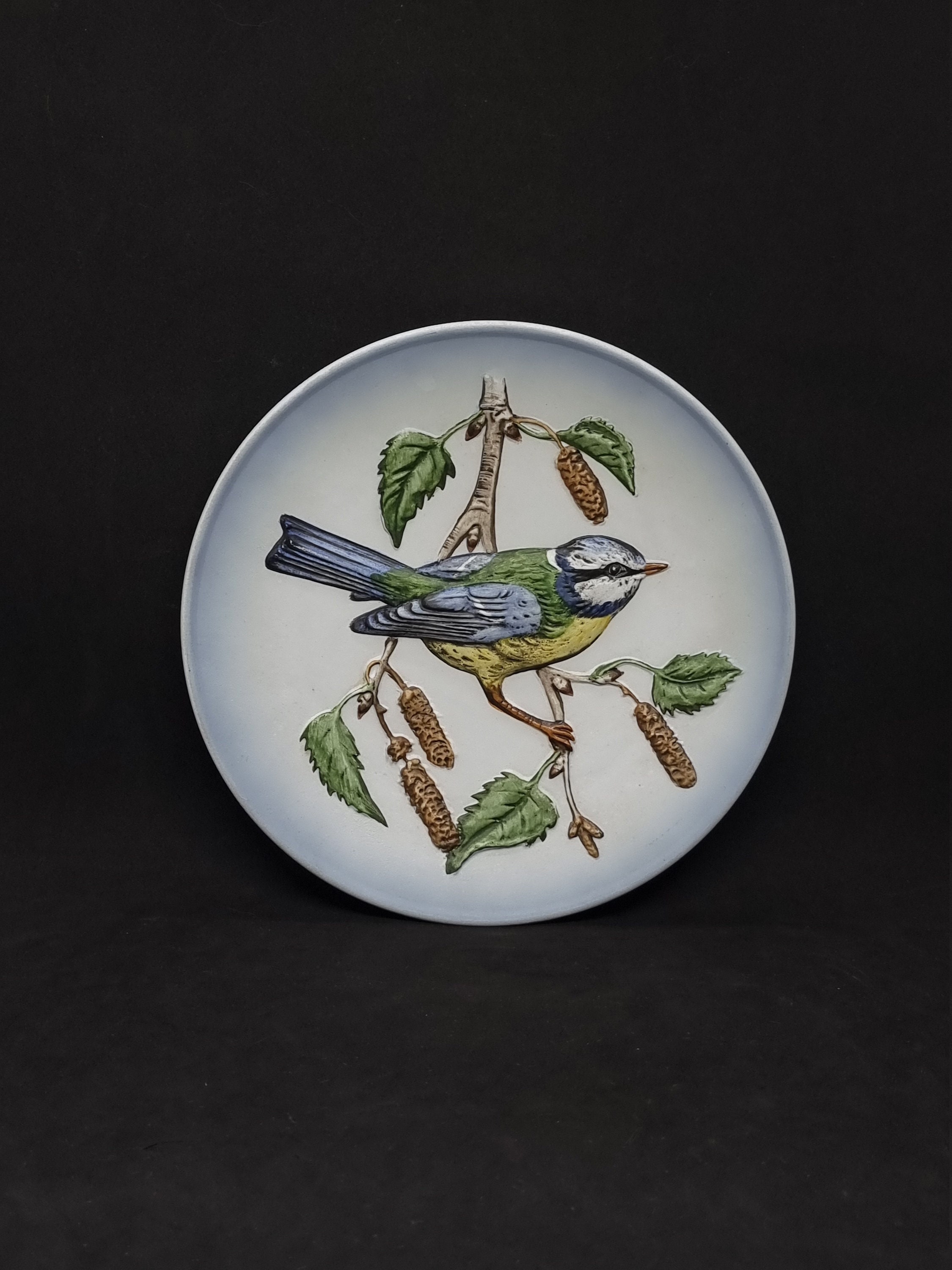1974 Goebel Wildlife Plate Series blue Titmouse Made in West Germany - Etsy