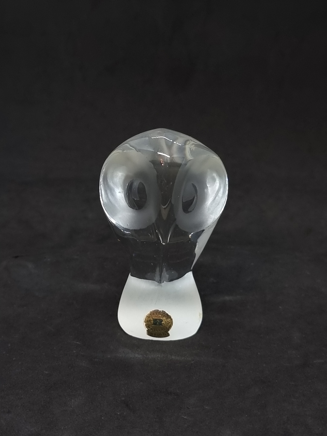 Vintage "reijmyre" Crystal Glass Owl Sculpture | Made in Sweden | - Etsy