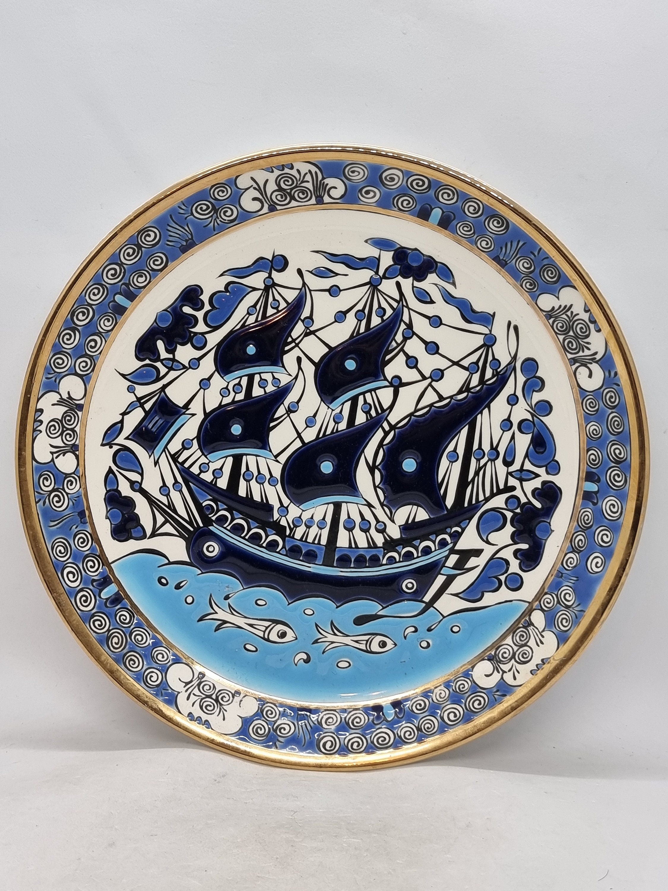 Handmade Ceramic Wall Plate by Faros Keramik , Rodos - Etsy