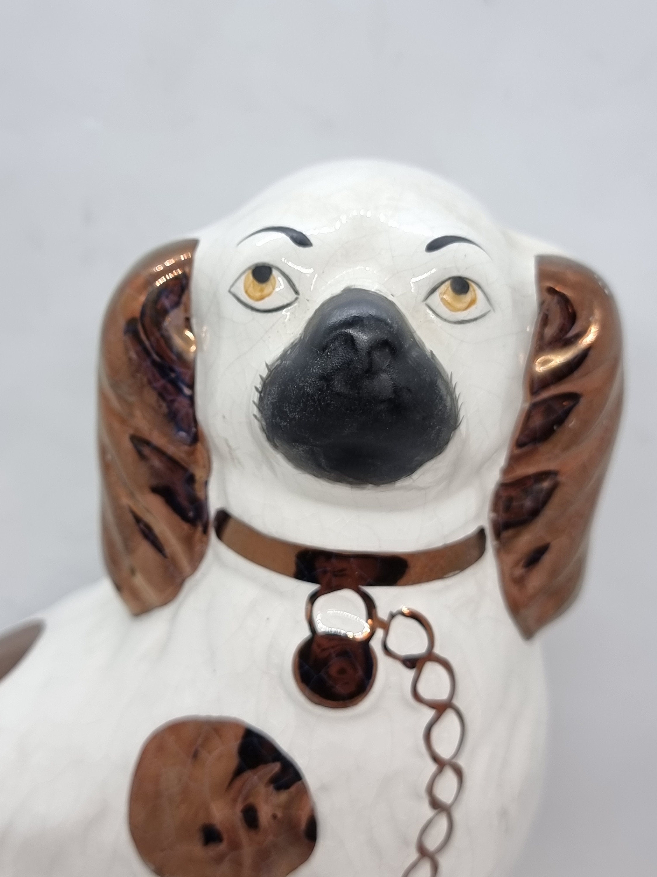 Antique Victorian Staffordshire Dog Figurine | Made in England | - Etsy