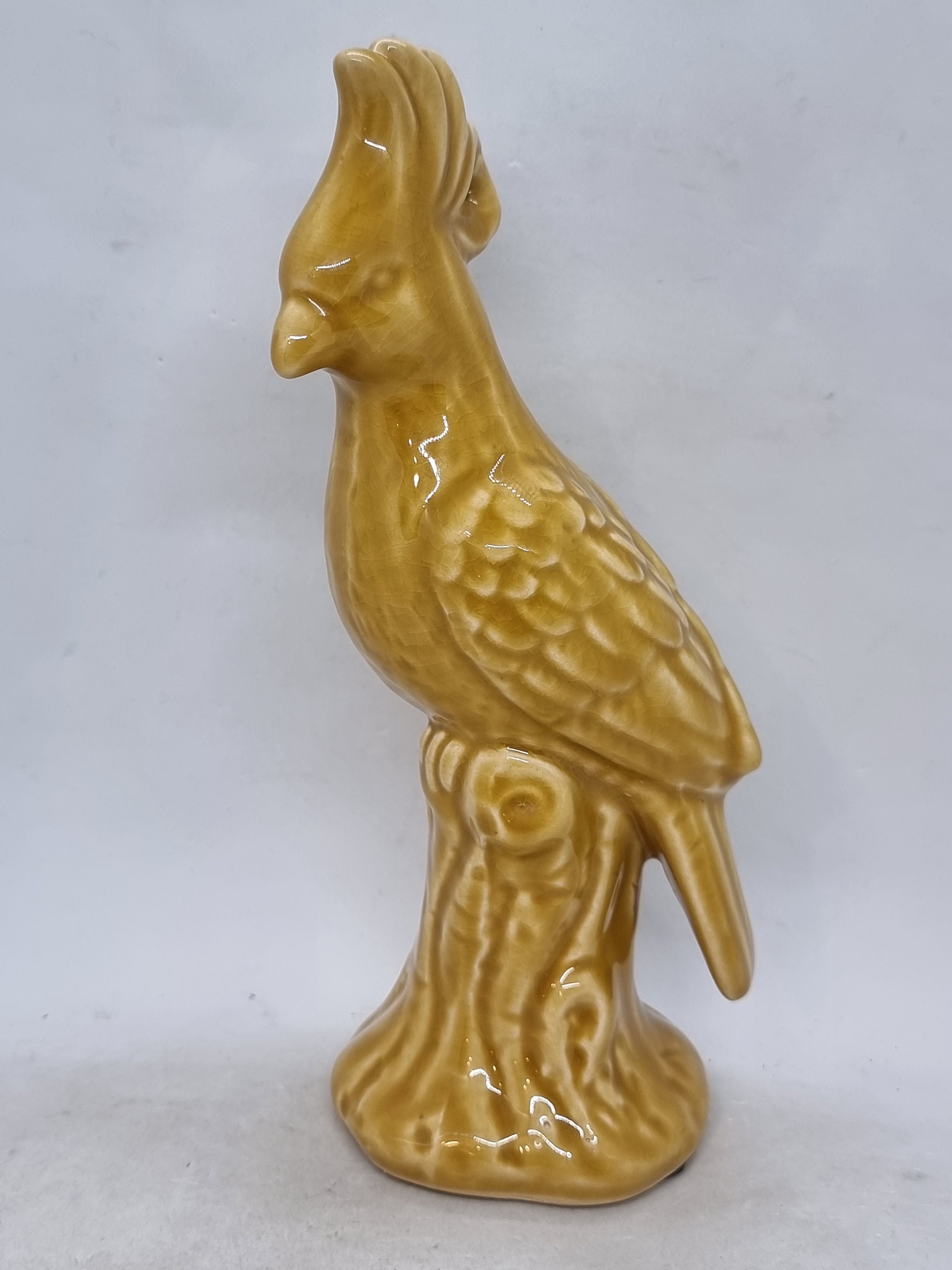 Vintage Ceramic Parrot Figurine | - Etsy