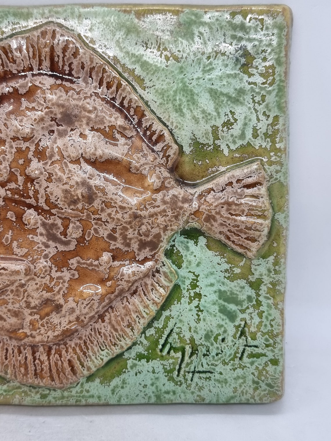Råå Keramikverkstad Ceramic Engqvist Wall Plaque - Fish | Keramik Tile ...