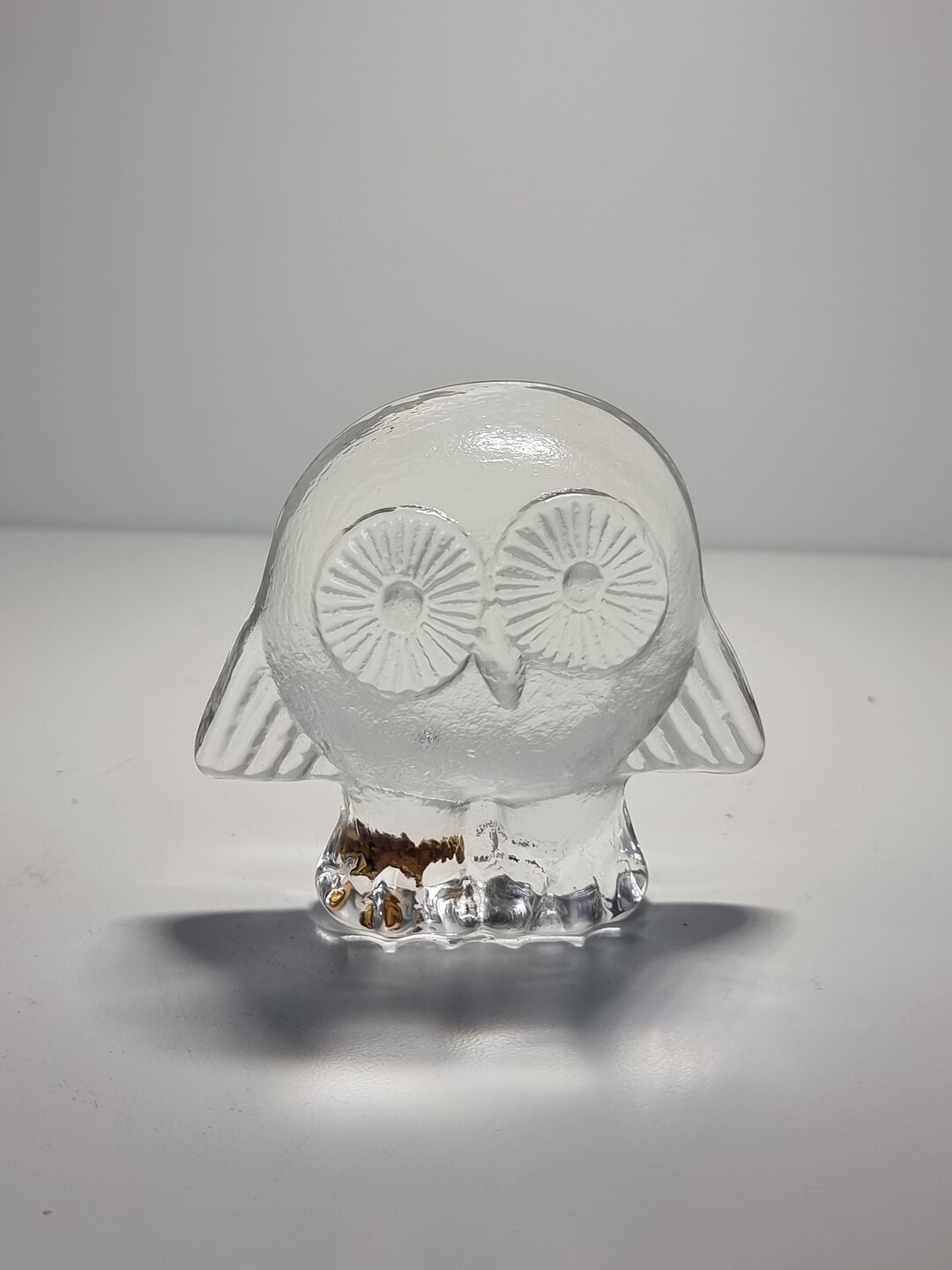 Collectible Glass Owl Paperweight by Lisa Larson, Royal Krona Sweden ...