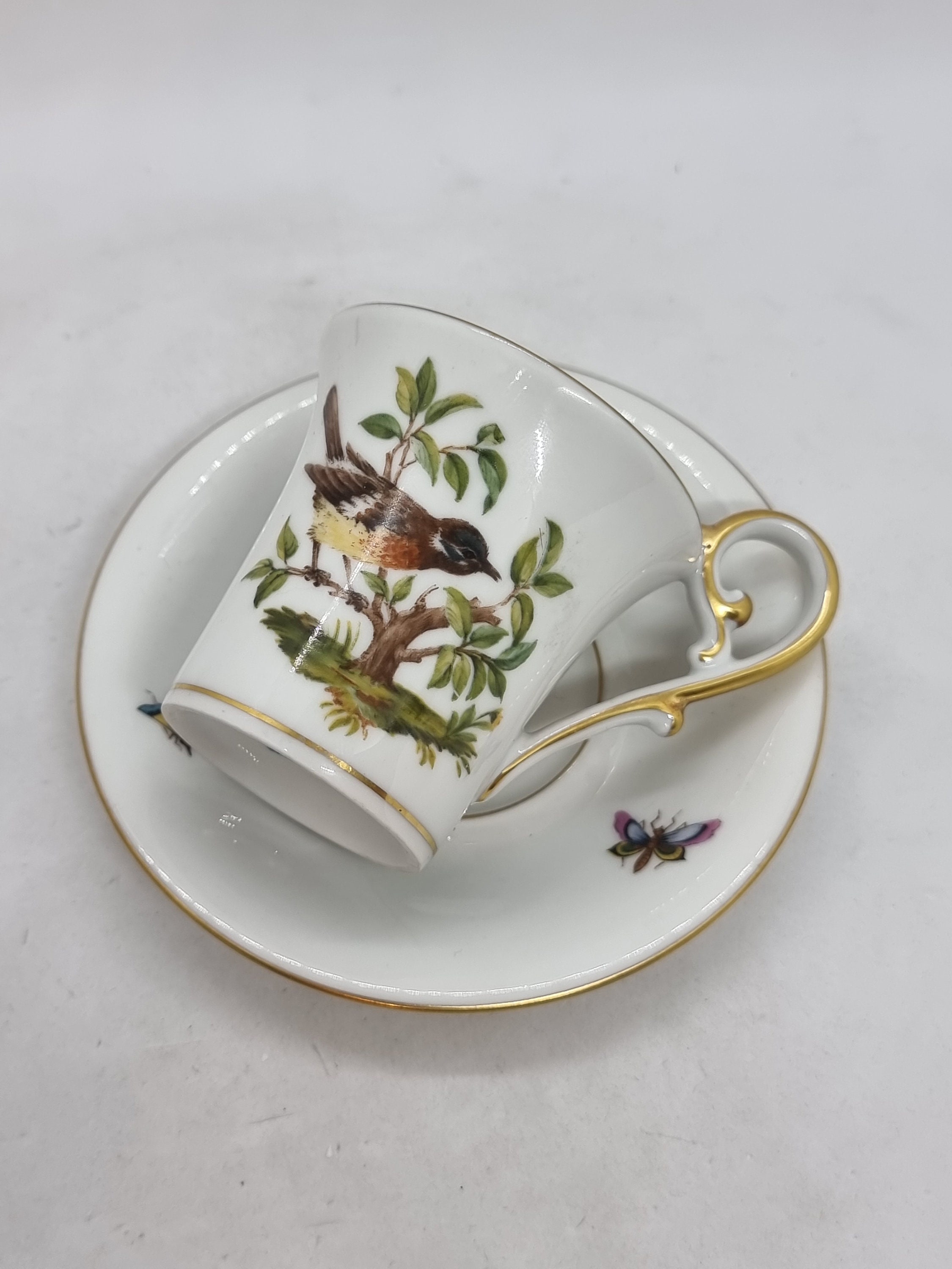 Vintage ak Kaiser Porcelain Cup and Saucer Made - Etsy