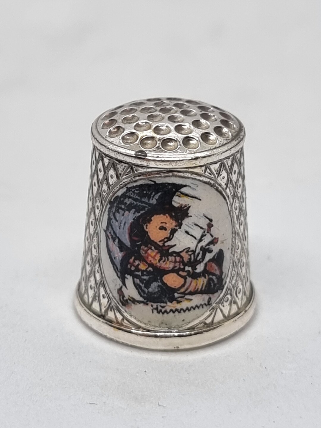 Vintage Silver Plated Hummel Versilbert Sewing Thimble | Made in West ...