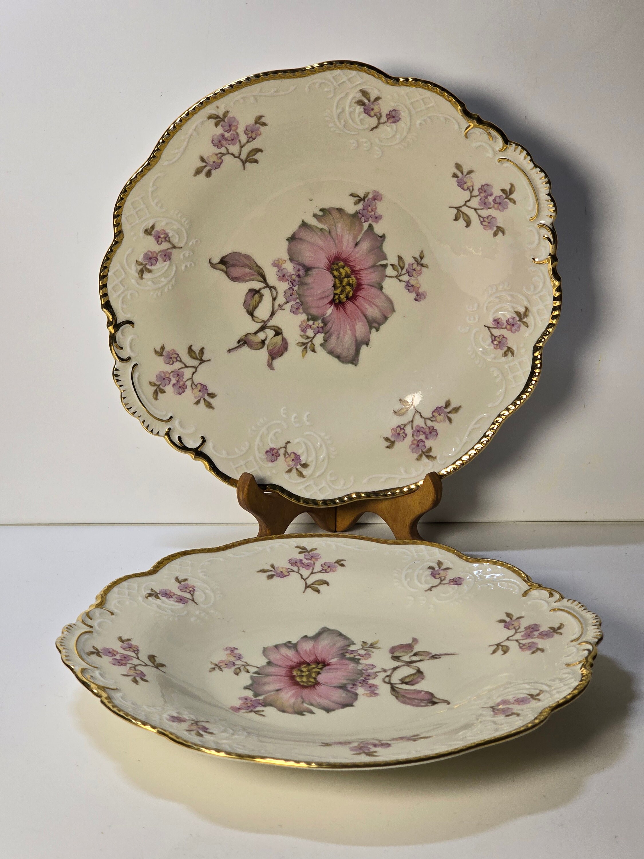 Vintage zeh Scherzer Porcelain Bavaria Handpainted Plates Made in ...