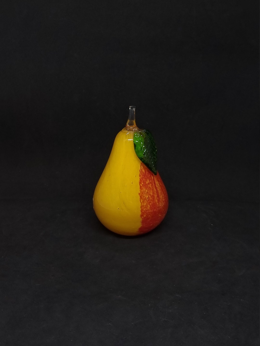Vintage Scancrystal Glass Pear Fruit Sculpture | Made in Estonia | - Etsy