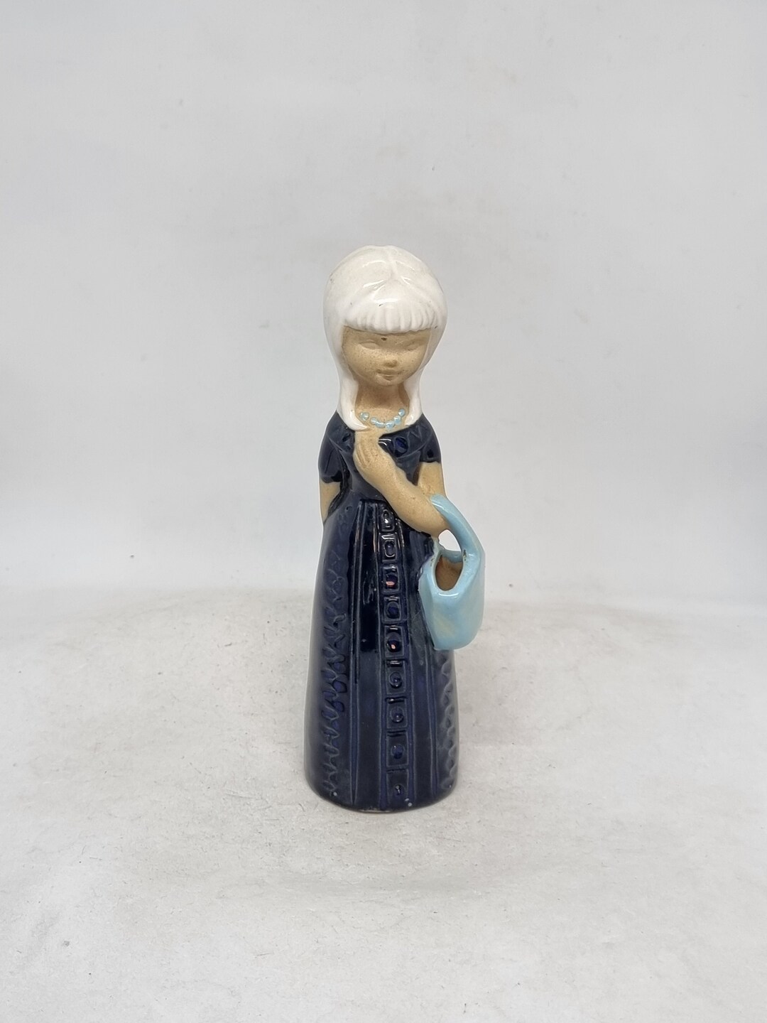 Vintage Handmade Ceramic Girl Figurine | - Etsy