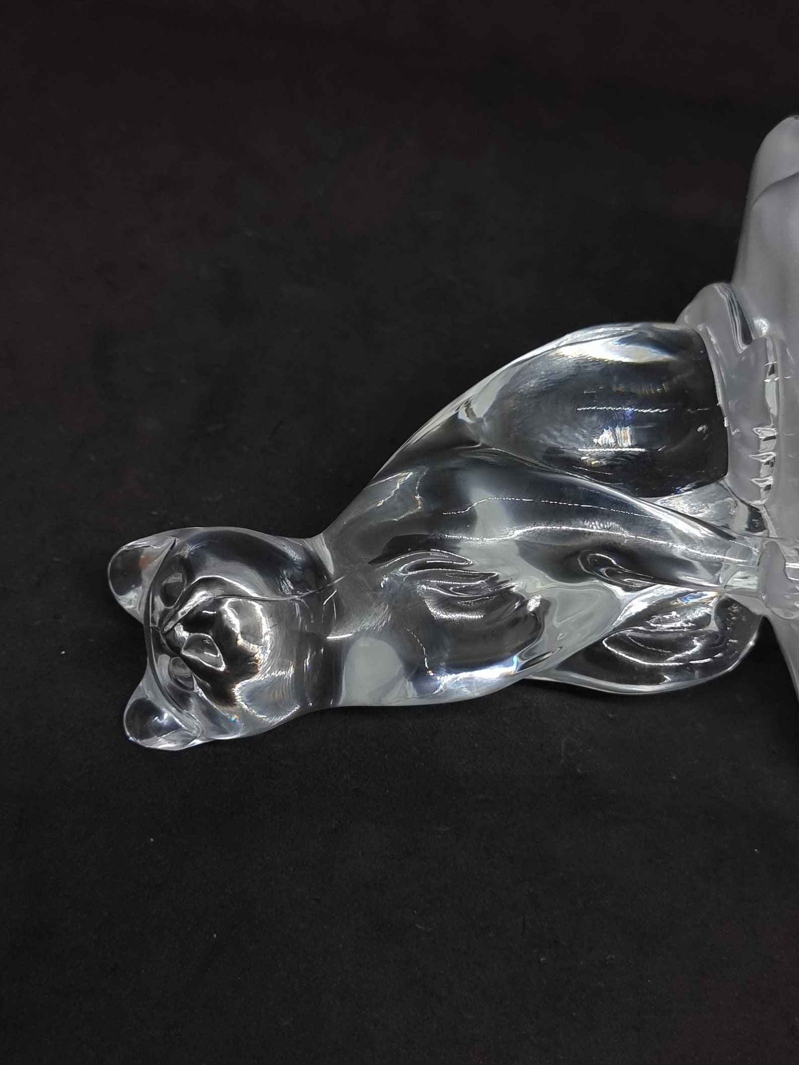 Cristal D'arques Crystal Cat Figurine Made in France - Etsy