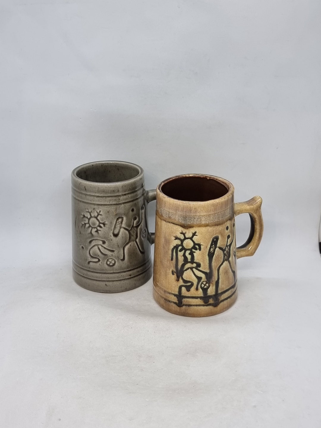 Pair of Vintage Ceramic Beer Steins | Made in Sweden | - Etsy