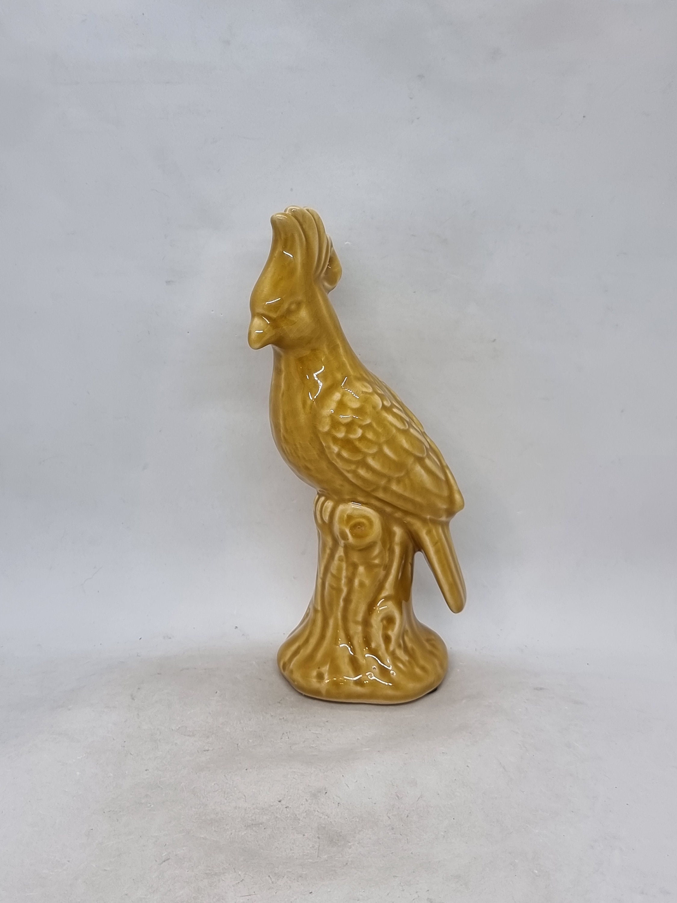 Vintage Ceramic Parrot Figurine - Etsy