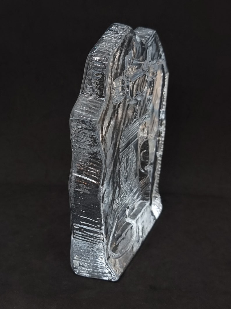 Vintage pukeberg Glass Paperweight Made in - Etsy