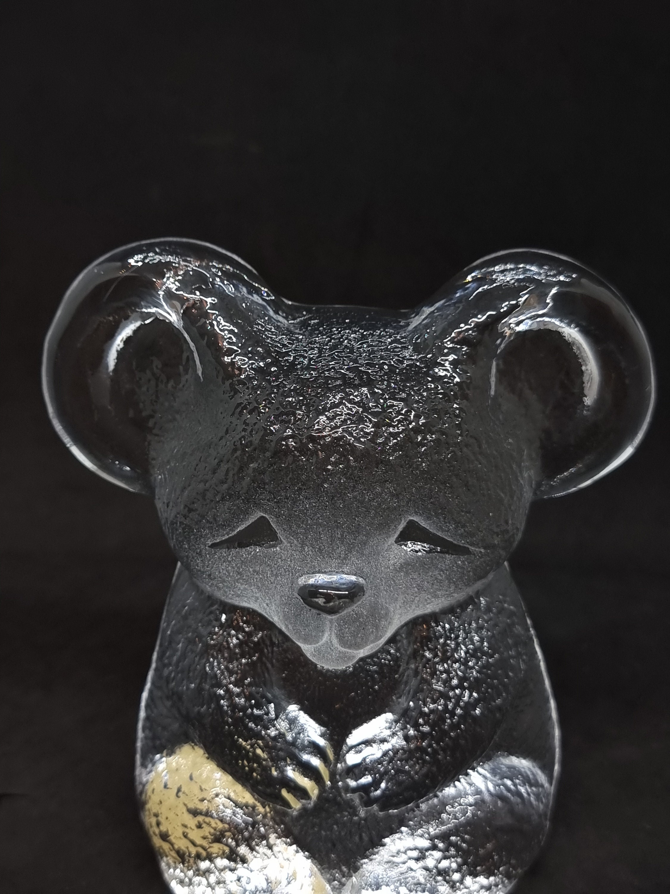 Collectible Mats Jonasson Lead Crystal Koala Sculpture Royal Krona Made ...