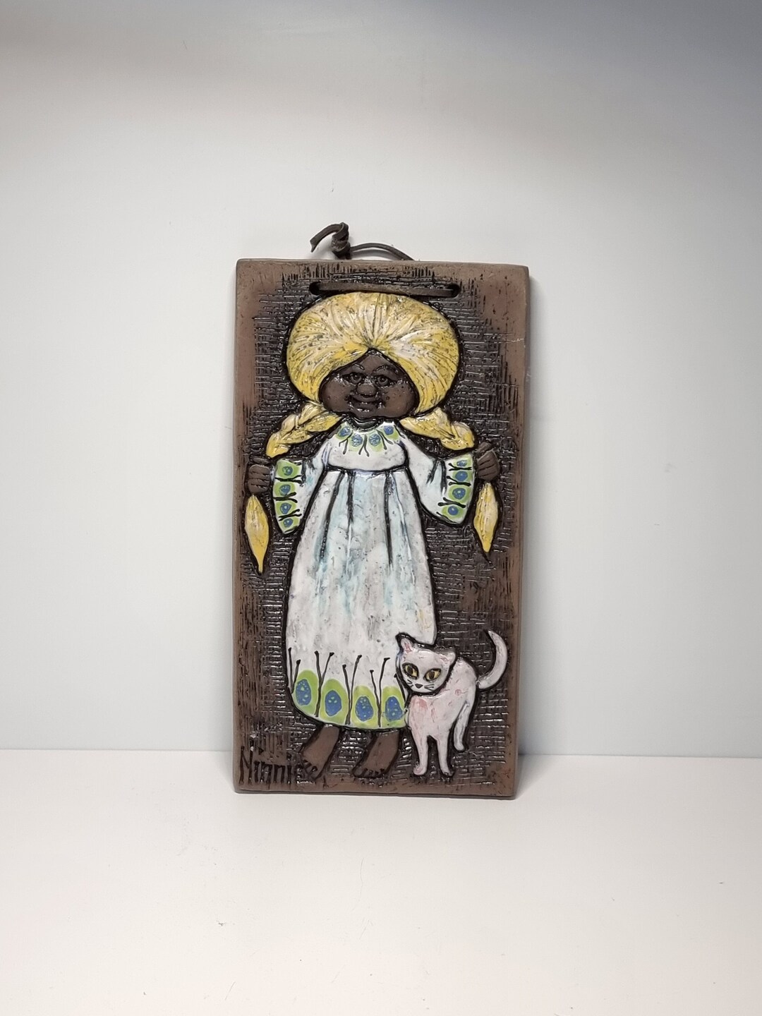 Vintage Ninnie Forsgren (1960s) Ceramic Wall Plaque | Handmade in ...