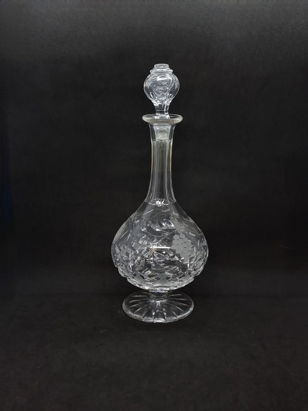 Vintage Crystal Glass Wine Decanter/carafe | - Etsy