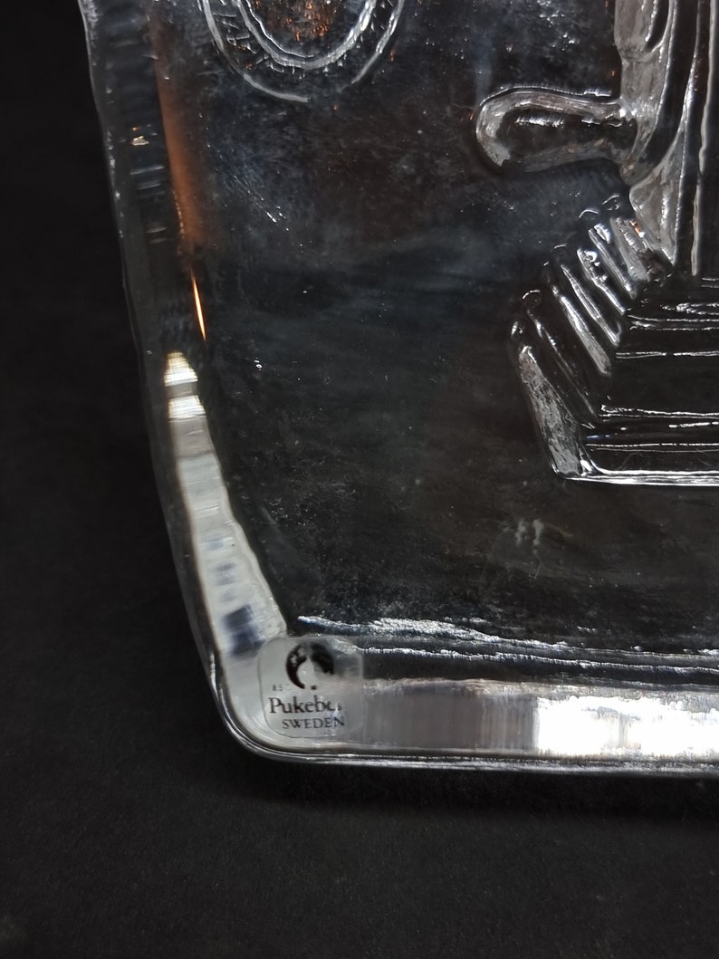 Vintage pukeberg Glass Paperweight Made in Sweden - Etsy