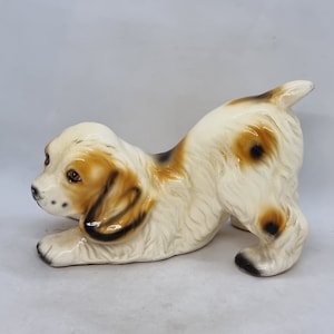 Vintage Heavy Ceramic Dog Figurine | - Etsy