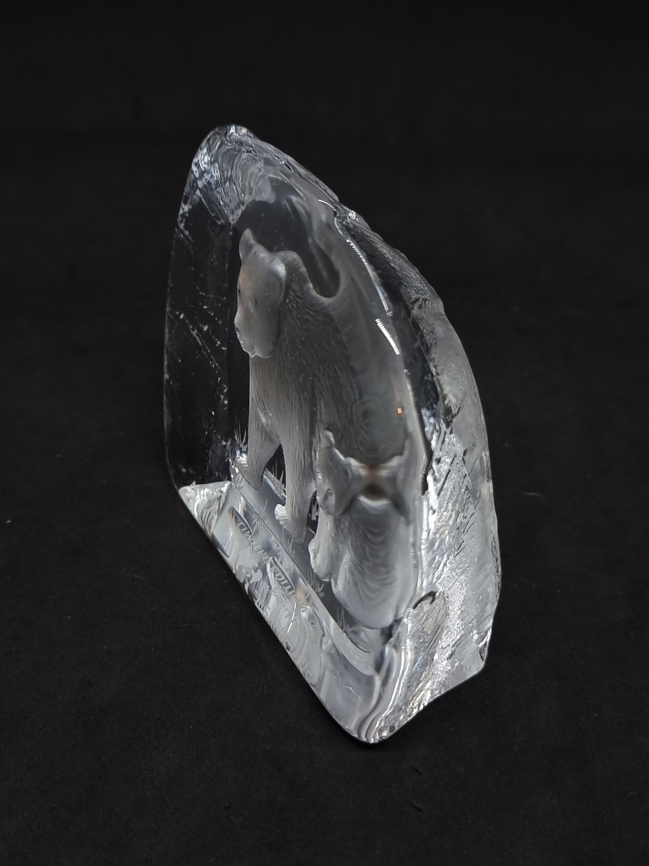 Vintage Svenskt Glas Paperweight by Paul Isling WWF Limited Editions ...