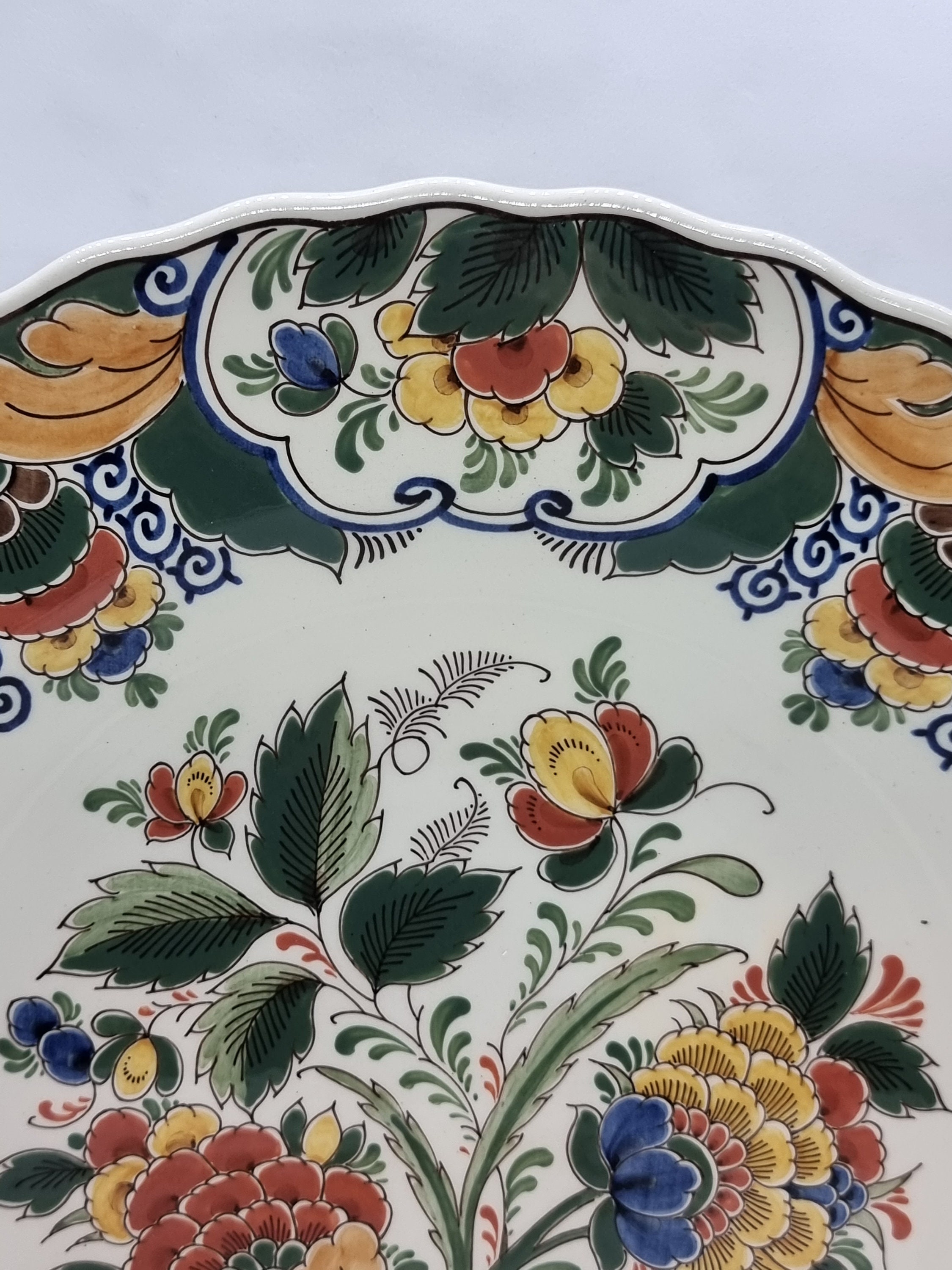 Vintage Delfts Polychrome Wall Plate / Plaque Made by Royal - Etsy