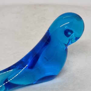 Vintage Crystal Glass Blue Bird Figurine | Made in Sweden | - Etsy