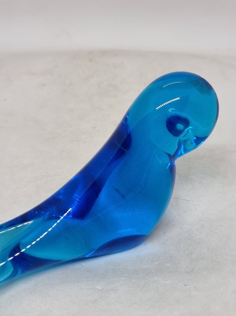 Vintage Crystal Glass Blue Bird Figurine Made in Sweden - Etsy